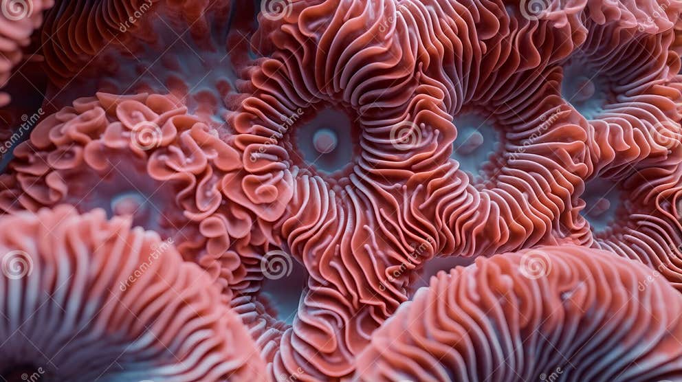 Hypnotic Hyper Zoom into the Texture of a Coral Reef Stock Illustration ...