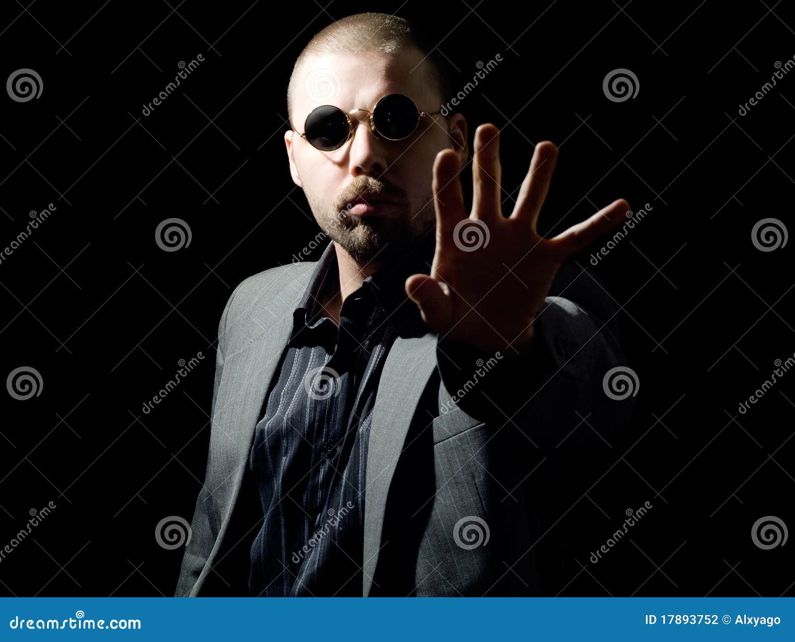 Hypnotic man stock photo. Image of energy, blind, concentration - 17893752