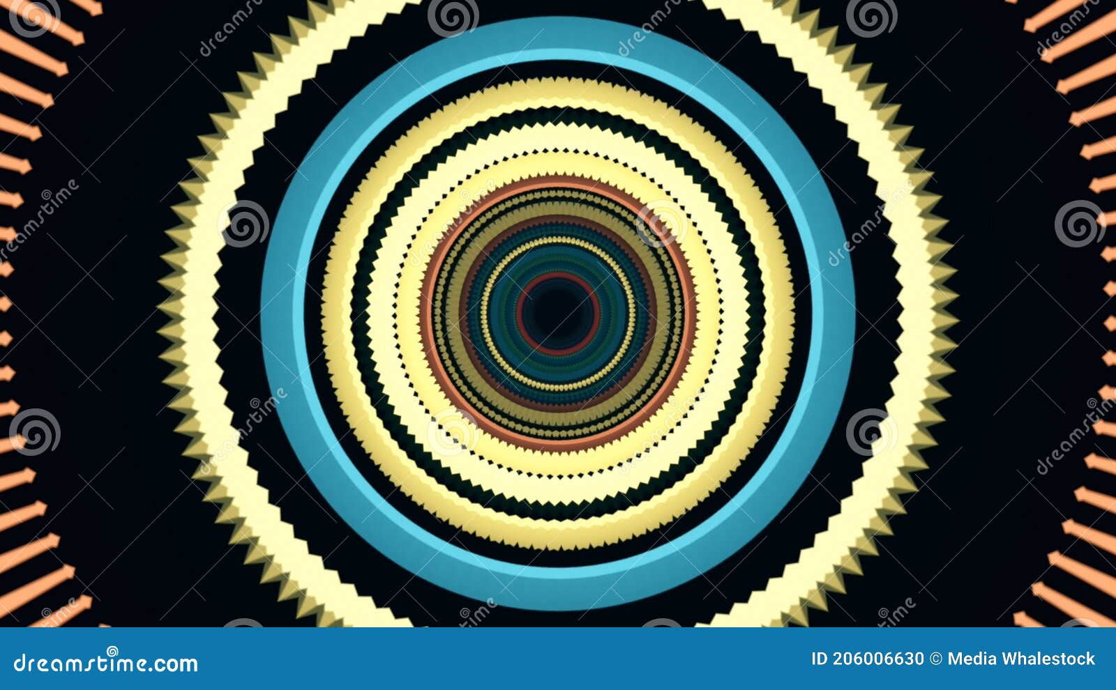 Hypnotic Moving Circles, Multicolored Psychedelic Abstraction ...