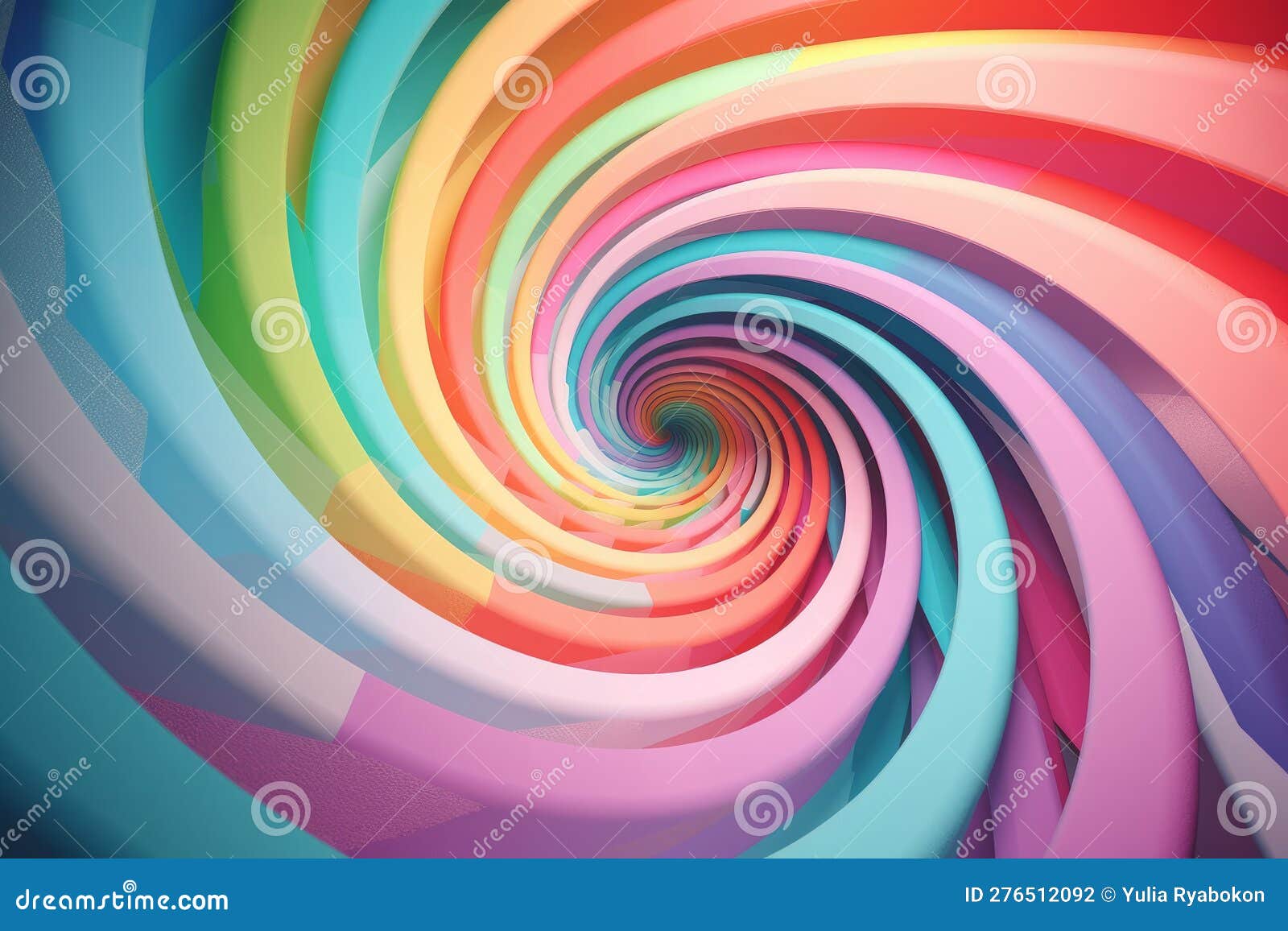 Hypnotic Multicolored Spiral Wave. Generate Ai Stock Illustration ...