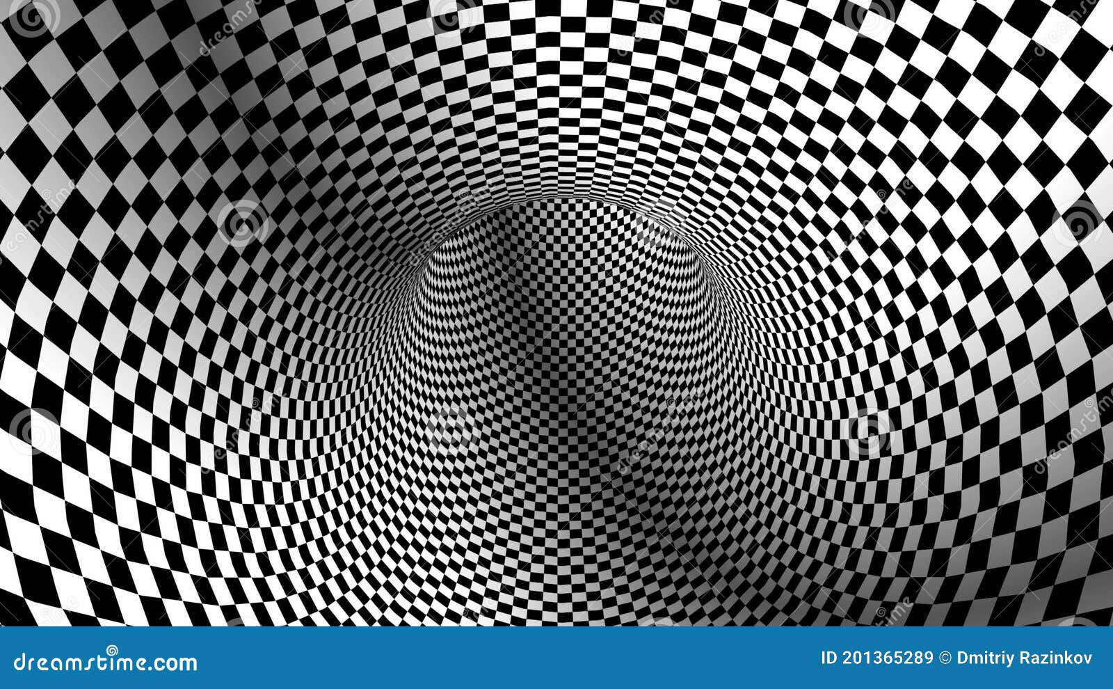 Optical Illusion Hypnotic Black and White Wormhole. Tunnel Vortex ...