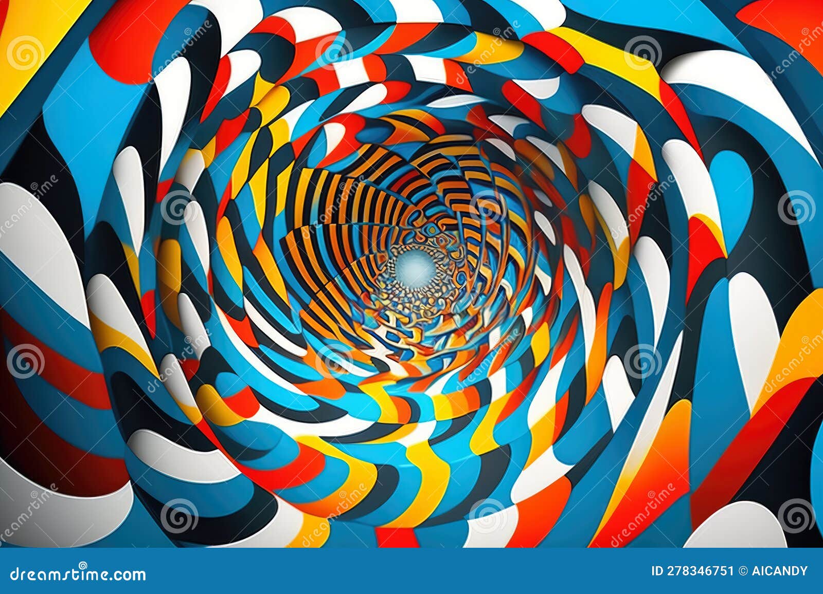Hypnotic Optical Illusion Pattern with Repetitive Shapes and Vibrant ...