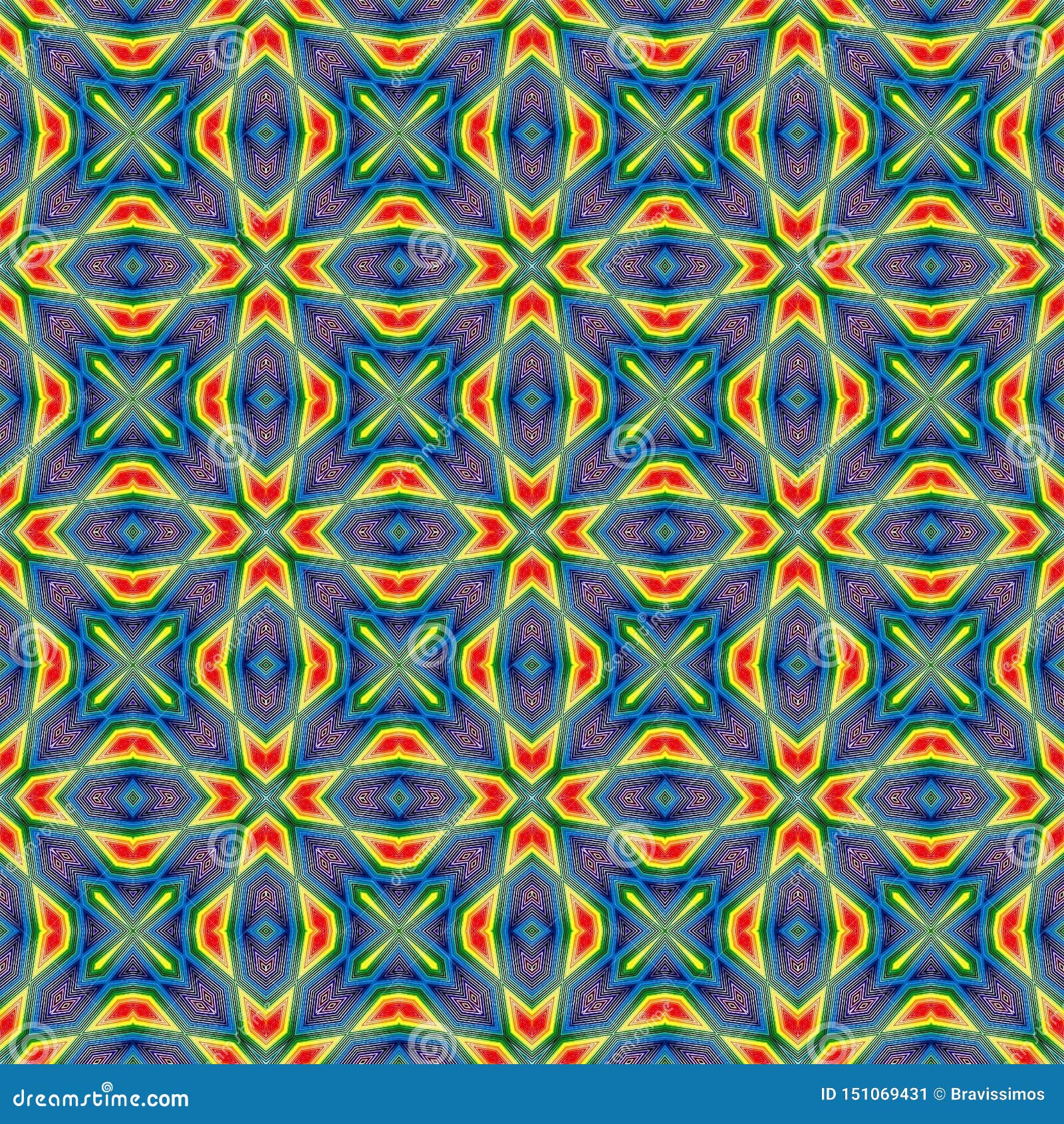 Hypnotic Pattern Abstract Psychedelic Background. Kaleidoscopic Stock ...