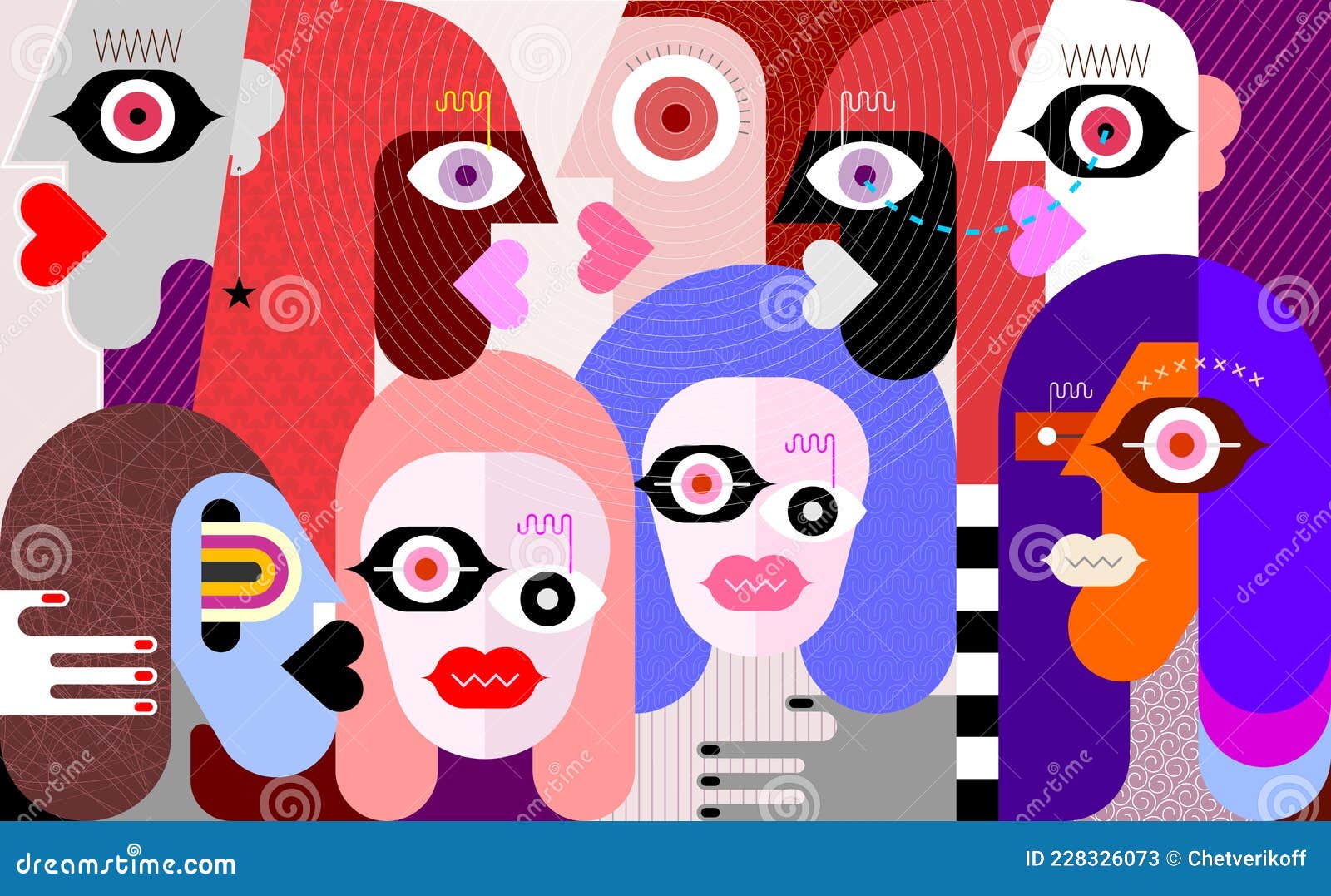 Hypnotic Person among a Group of People Stock Vector - Illustration of ...