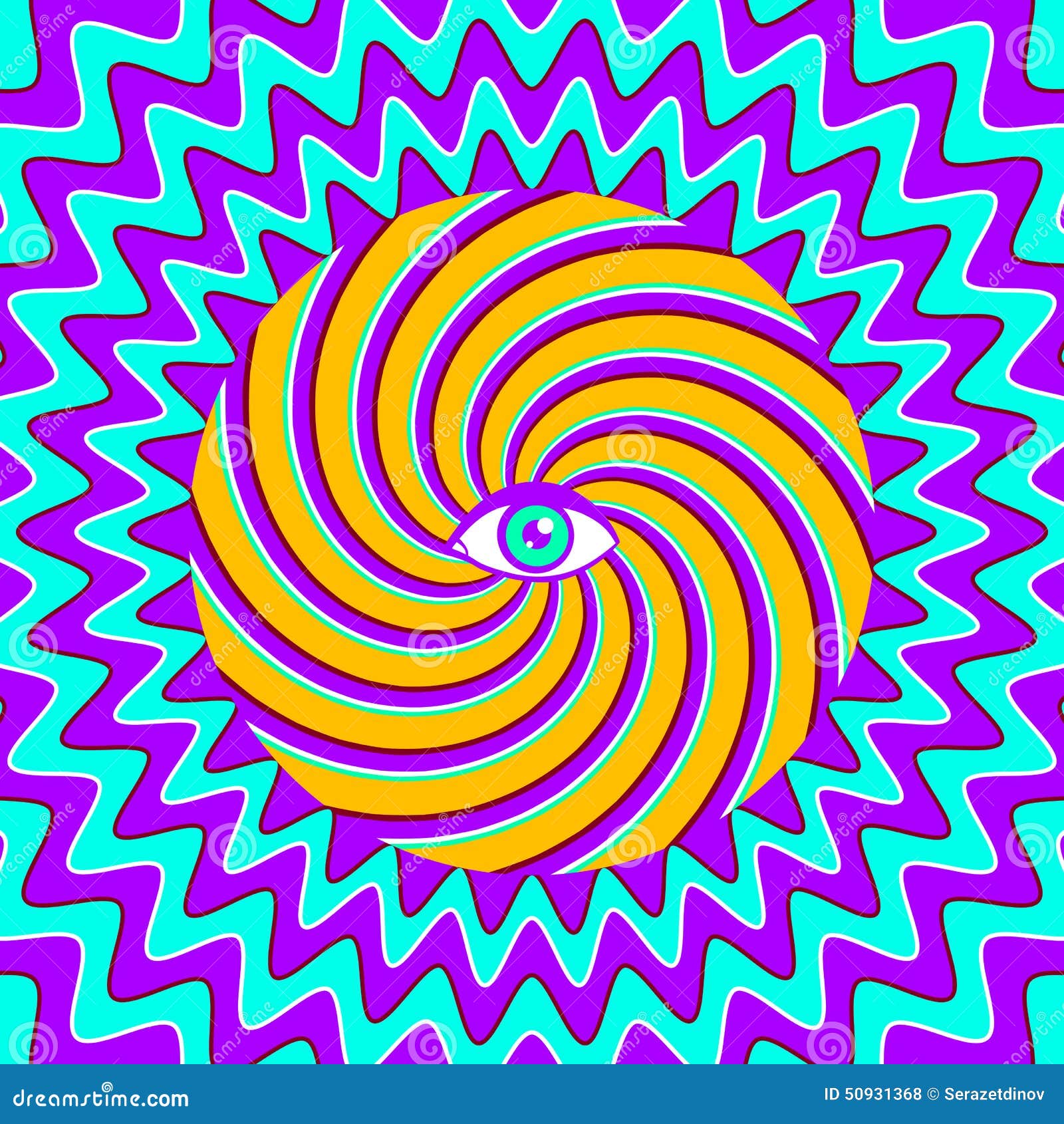 Hypnotic poster stock vector. Illustration of psychedelic - 50931368