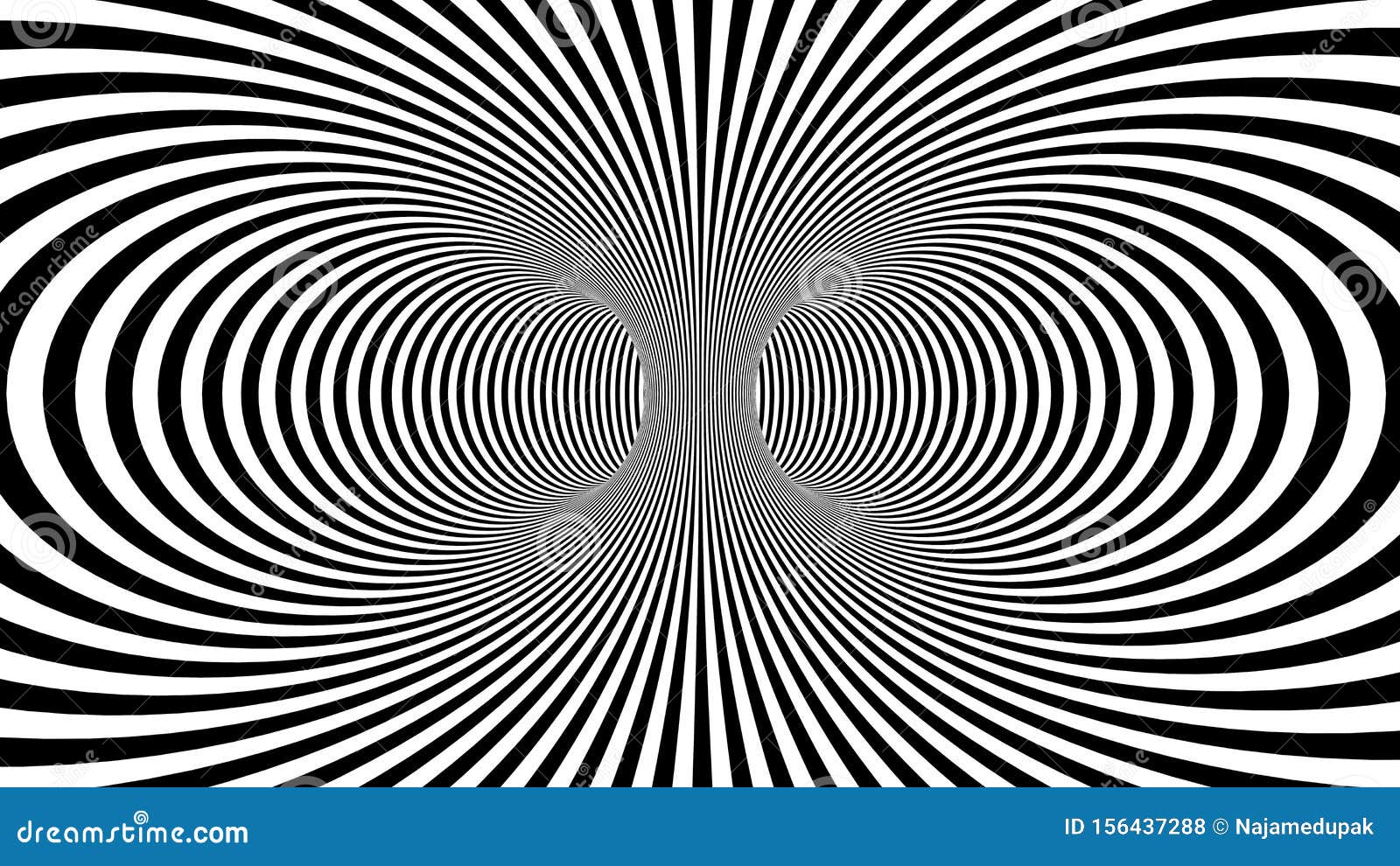 Hypnotic Psychedelic Illusion Background with Black Stripes Stock ...