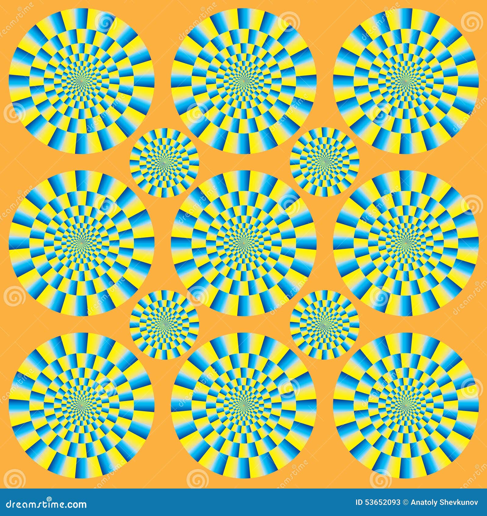 Hypnotic Of Rotation. Perpetual Rotation Illusion. Background With ...