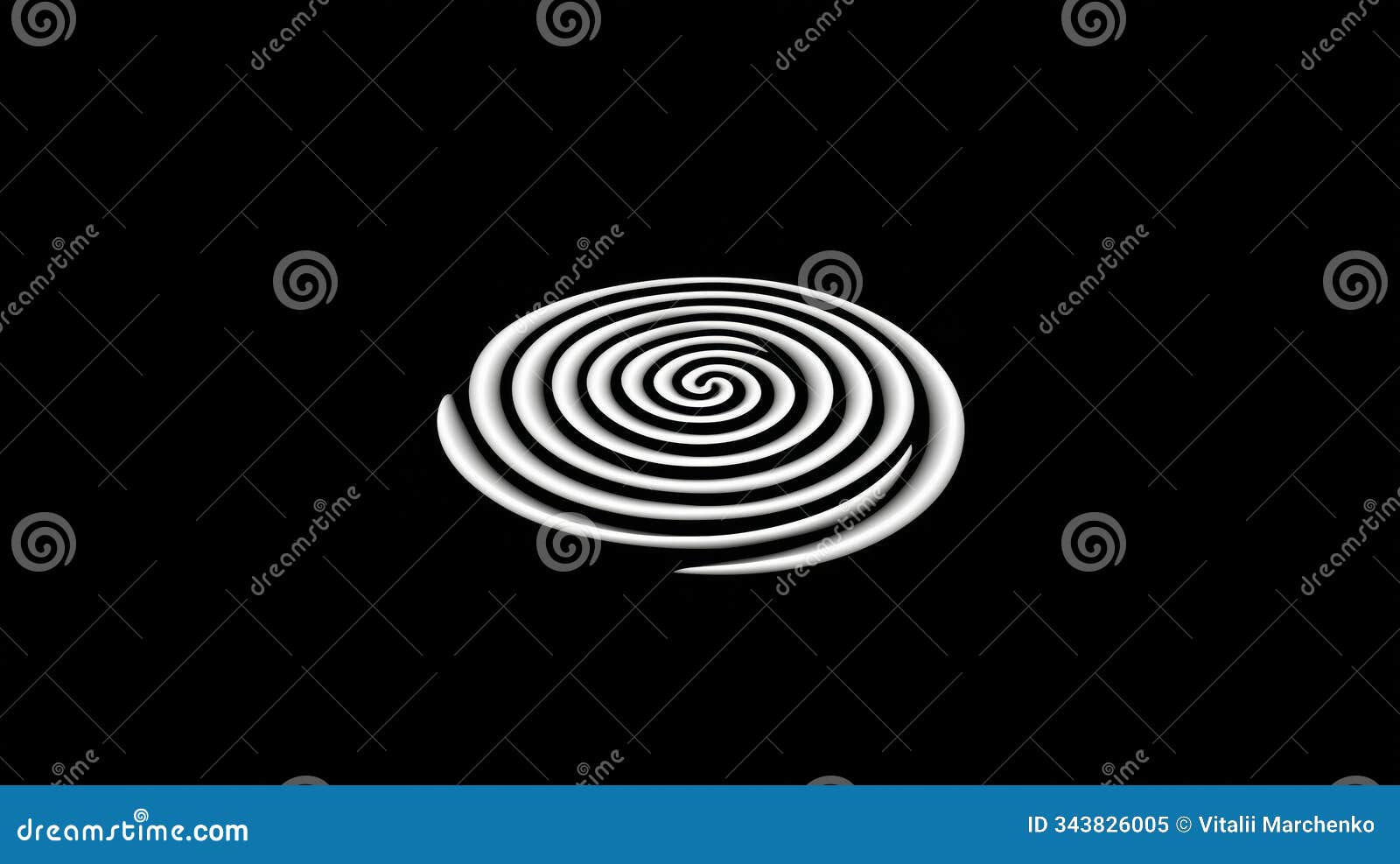 Hypnotic Spiral Swirl in Black Background: Mesmerizing Visual Pattern ...