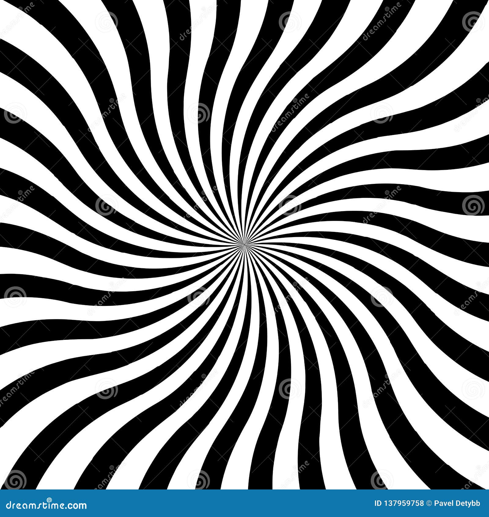 Hypnotic Swirl Lines Abstract White Black Optical Illusion Vector ...