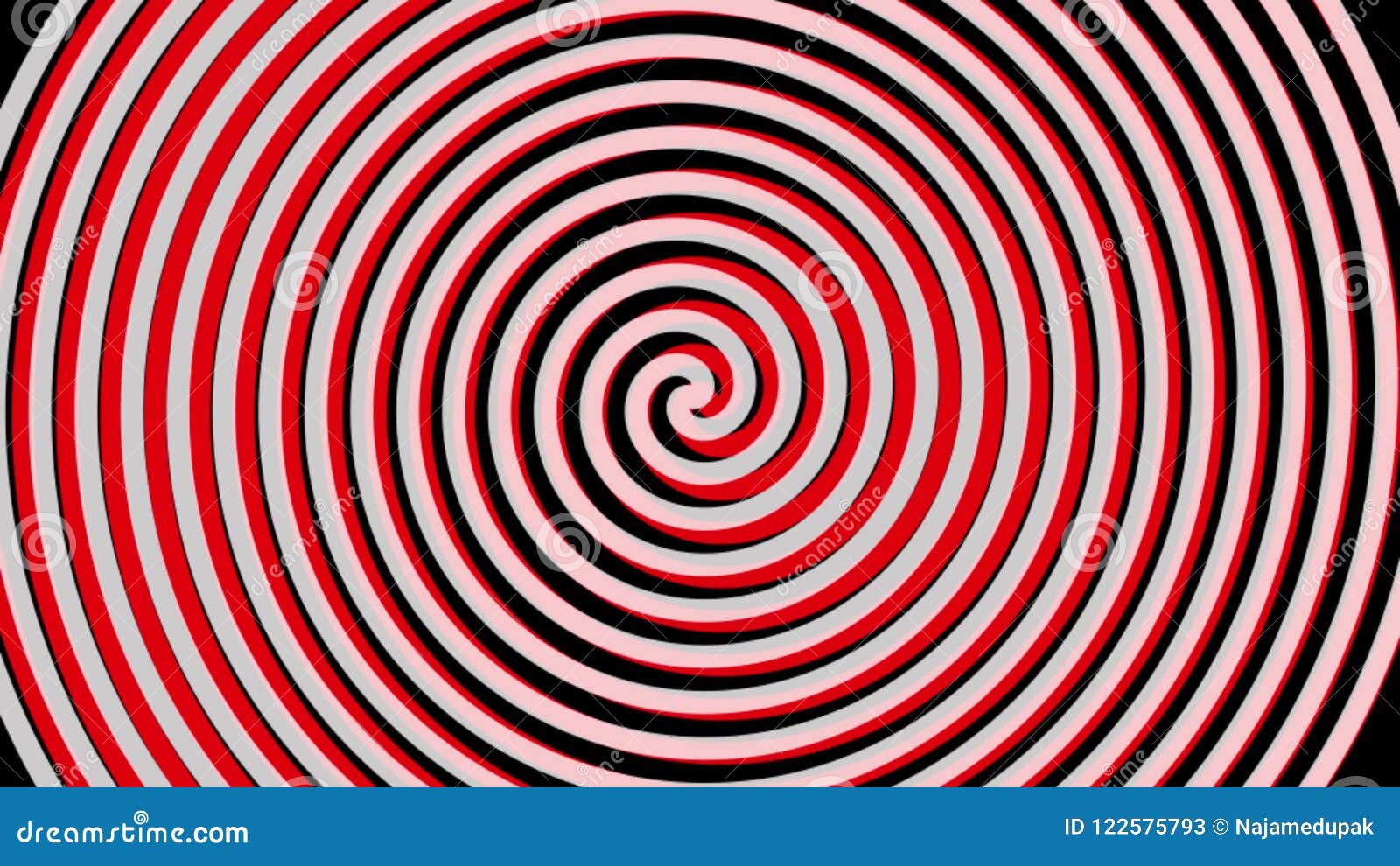 Hypnotic Turning Spiral, Seamless Loop Animation Stock Video - Video of ...
