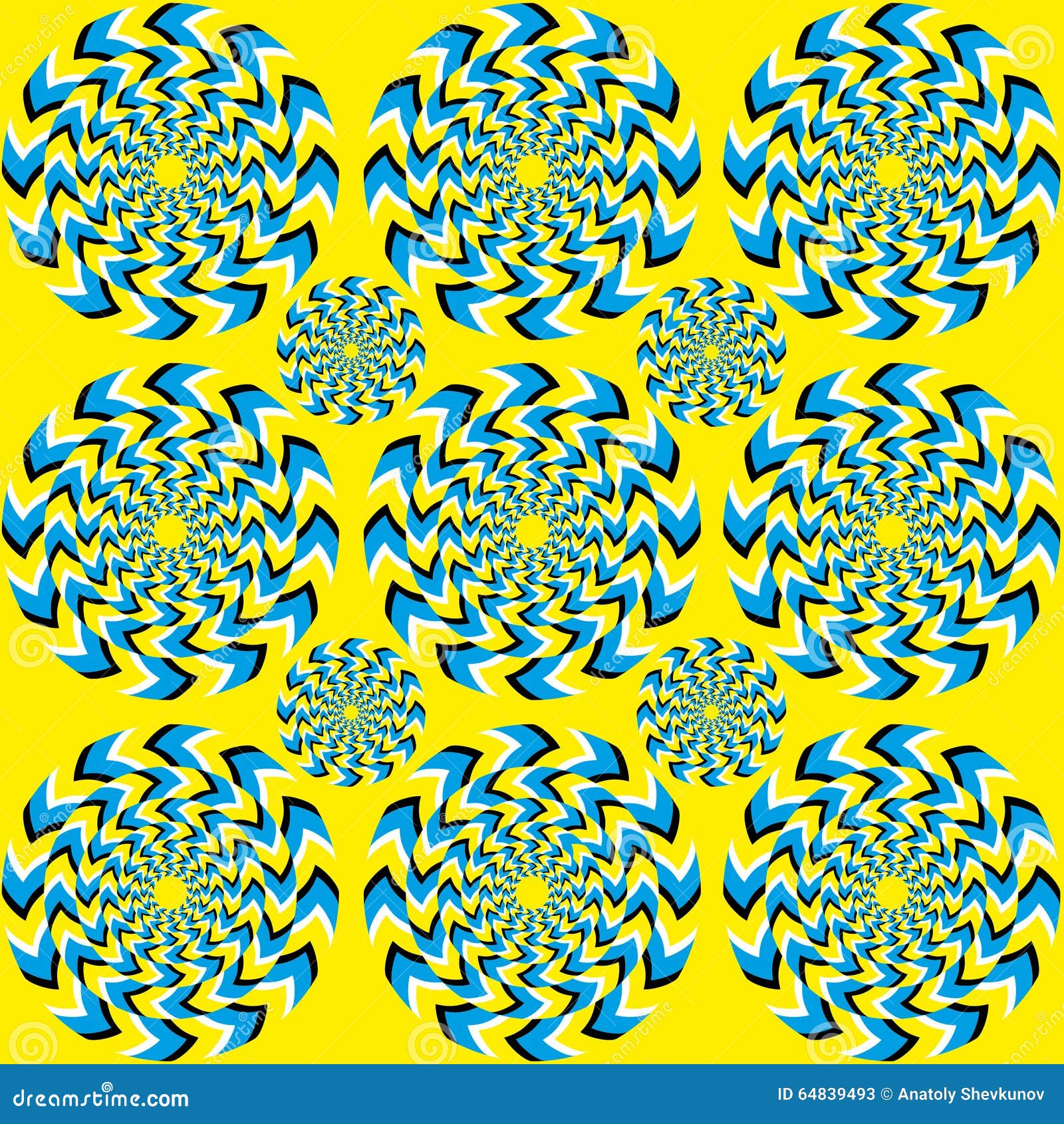 Hypnotic van omwenteling vector illustratie. Illustration of illusie ...