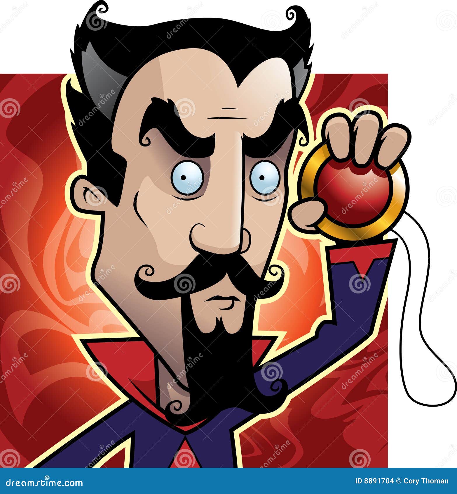 Hypnotist stock vector. Illustration of wizard, robe, evil - 8891704