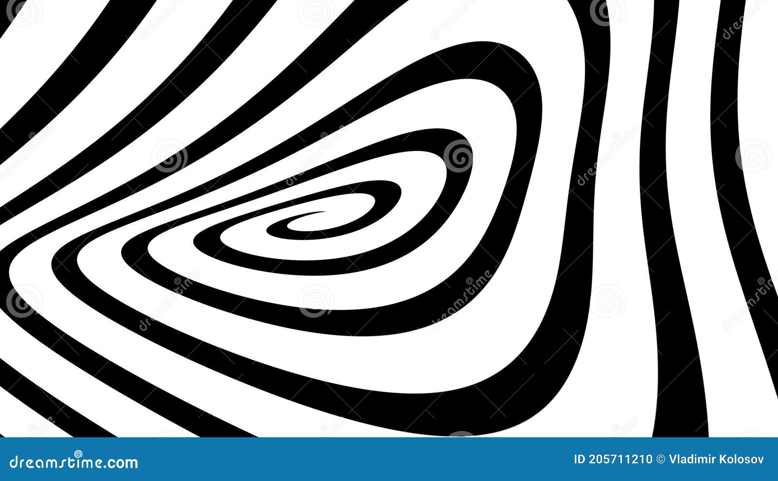 Hypnotize Circular Pattern of Black and White Stock Illustration ...