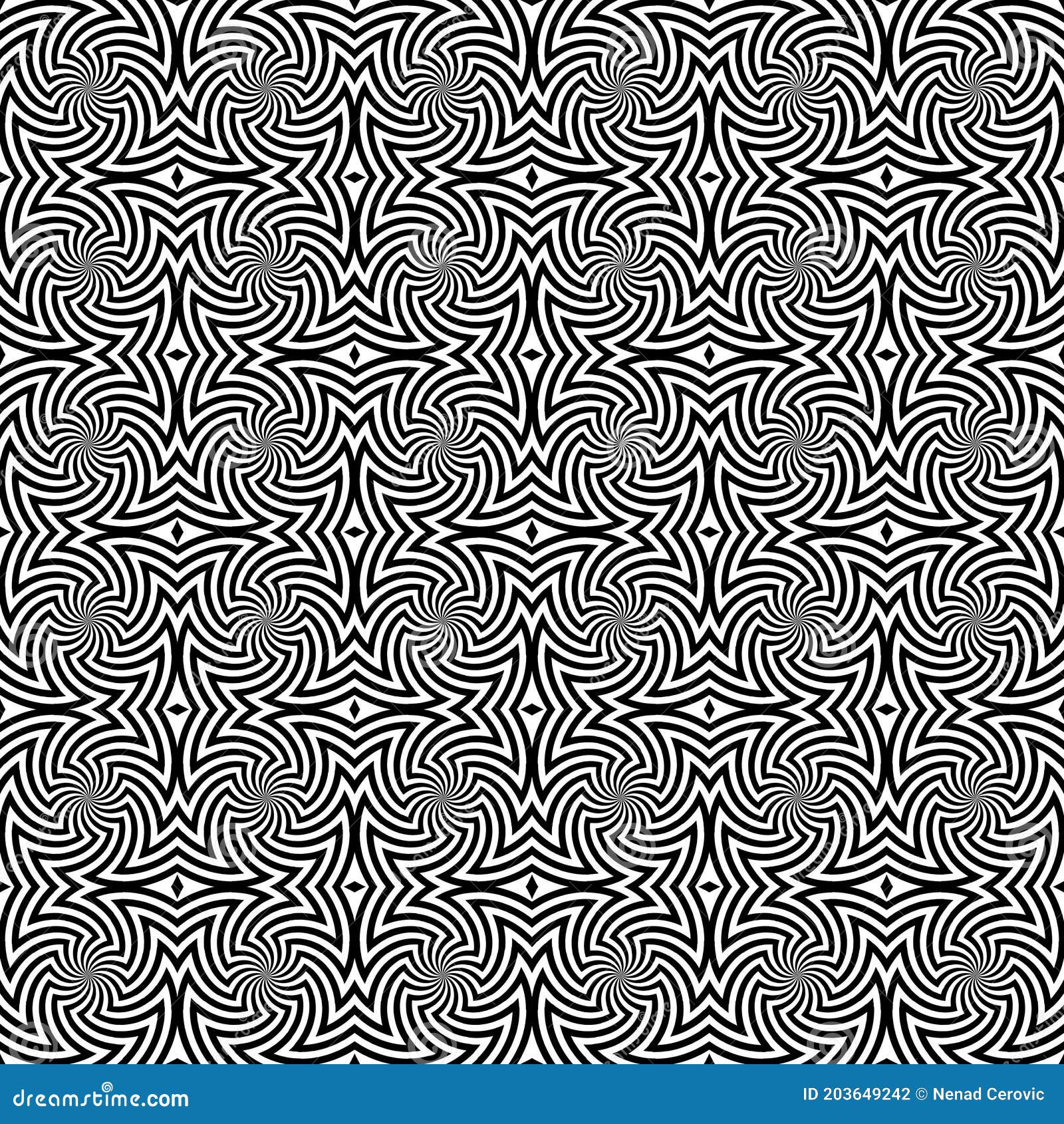 Hypnotized Black and White Stripes Pattern Background Stock ...