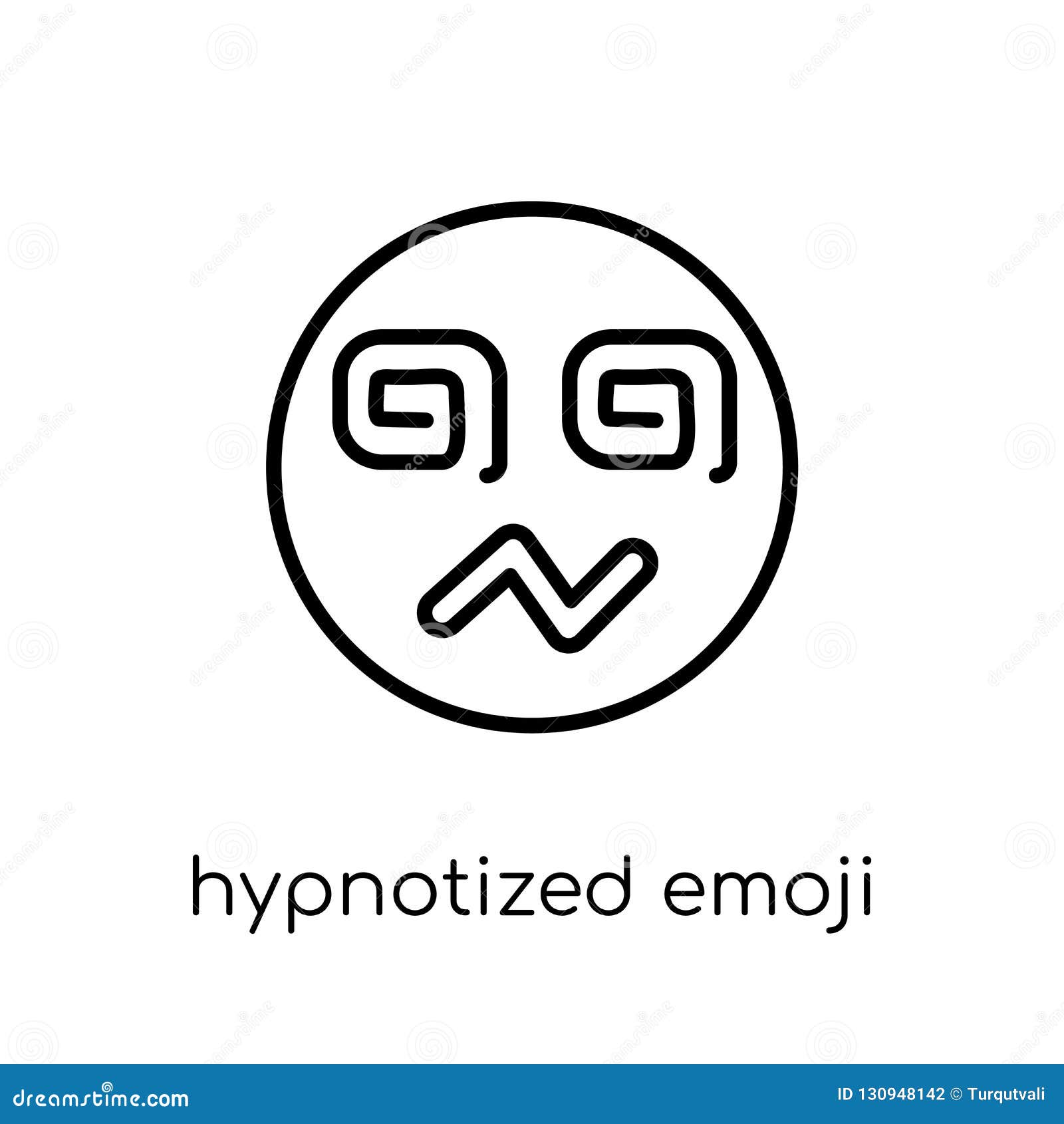 Hypnotized Smile Icon Vector Sign And Symbol Isolated On White ...