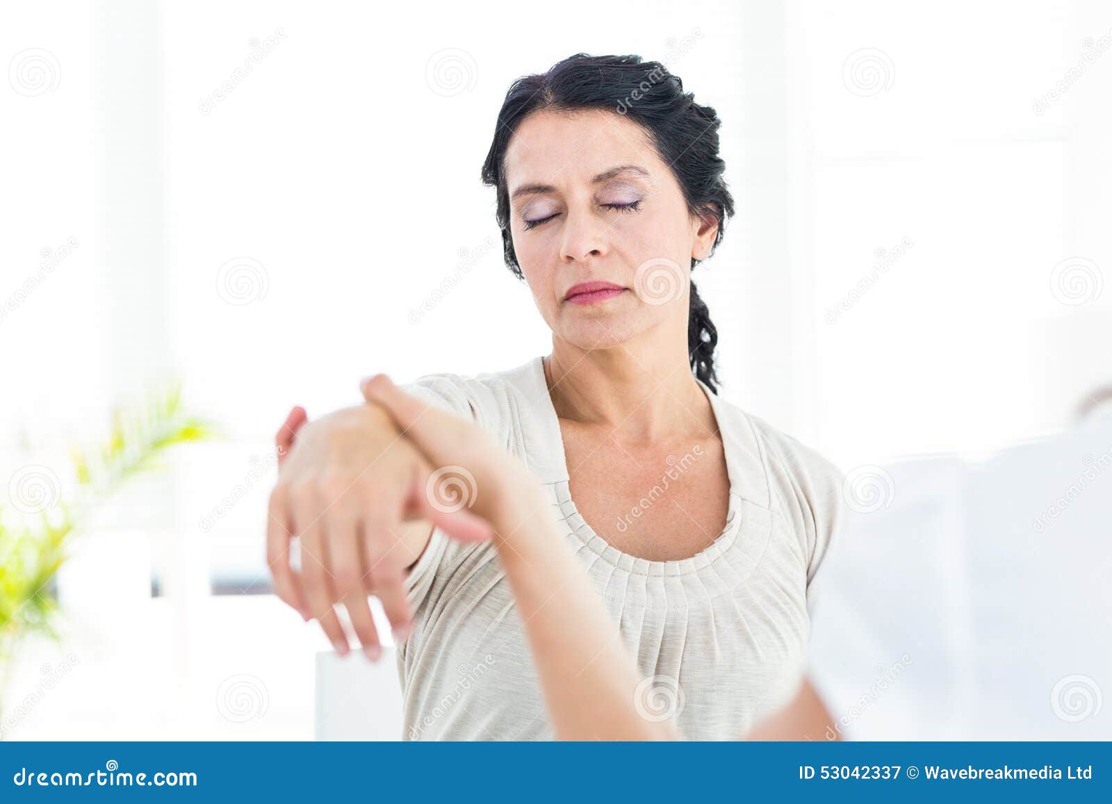 Hypnotized Woman with Her Therapist Stock Image - Image of person ...
