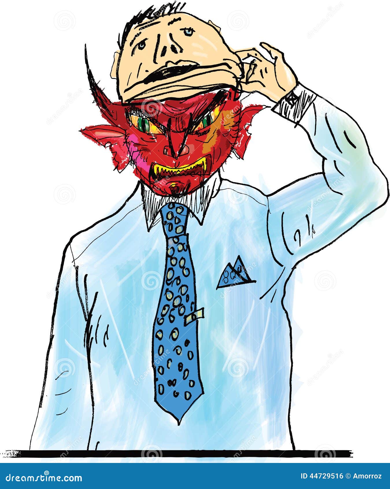 Hypocrisy (vector) stock illustration. Illustration of good - 44729516