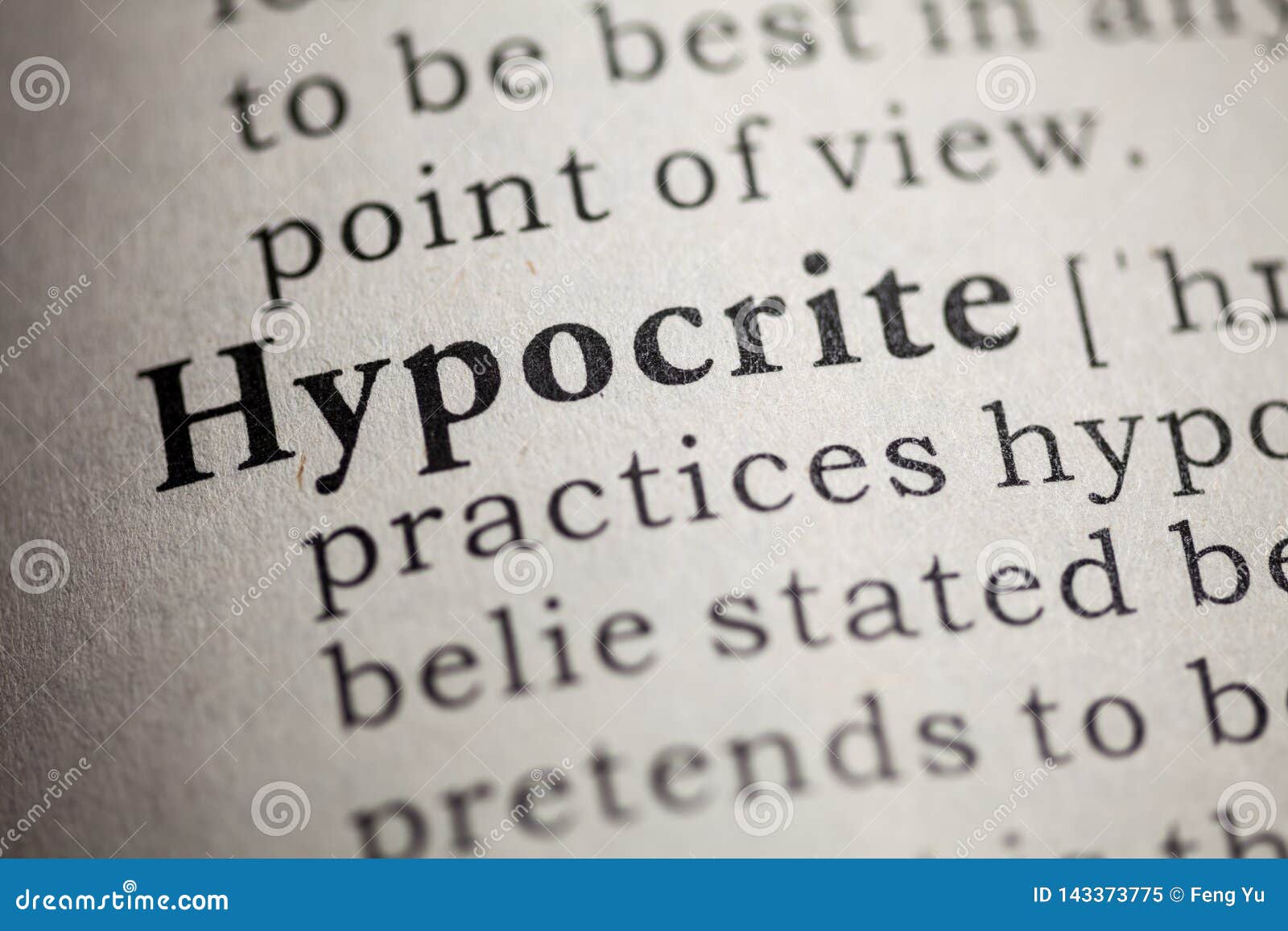 Definition of the Word Hypocrite Stock Image - Image of dictionary ...