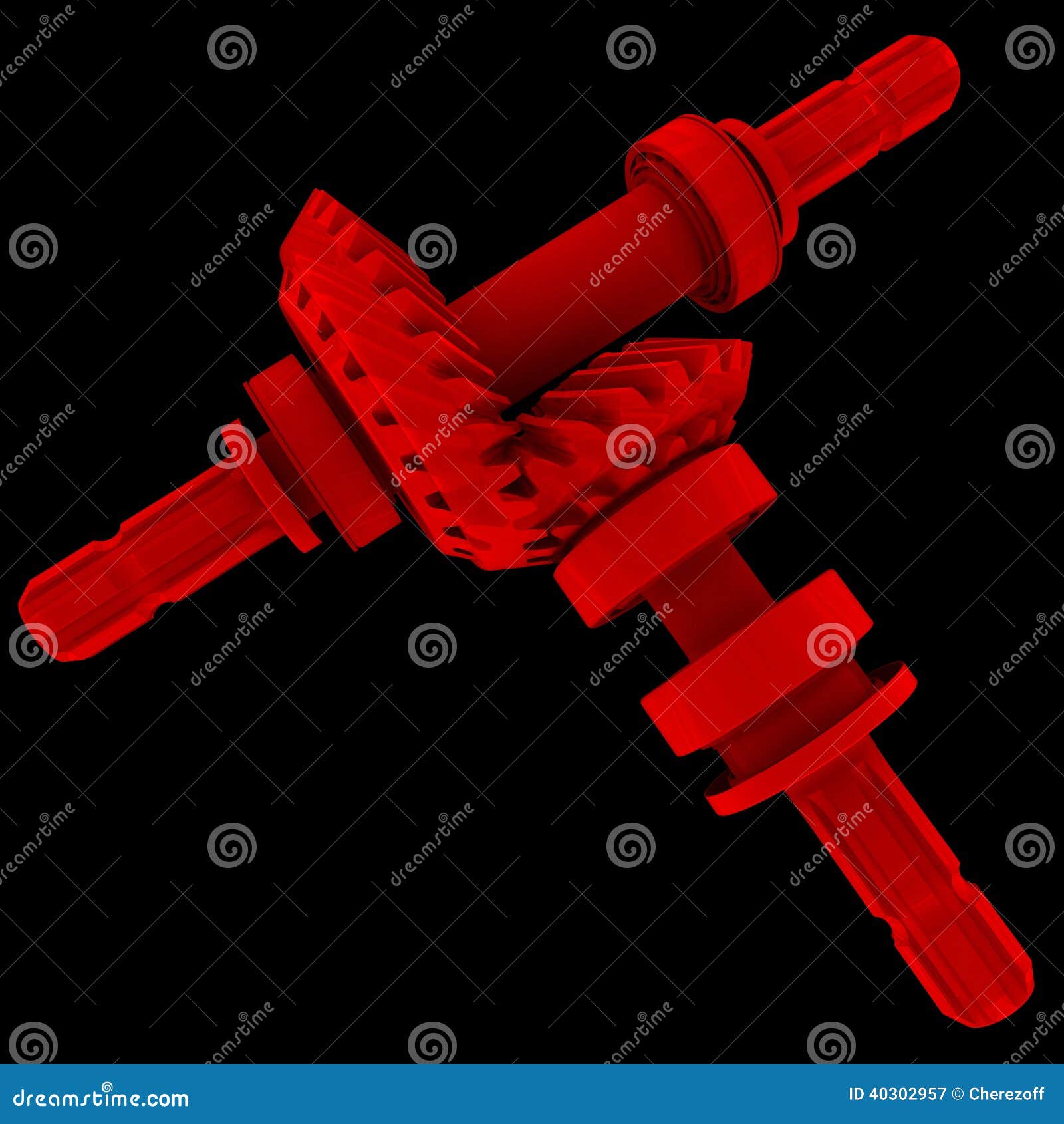 Hypoid gear stock illustration. Illustration of bearing - 40302957
