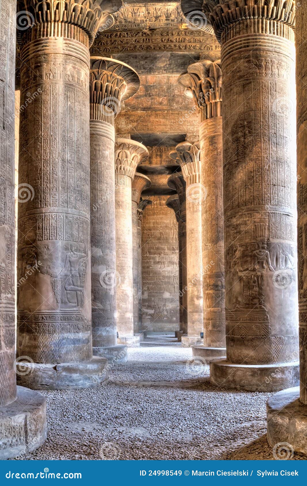Hypostyle in Khnum Temple,Egypt Stock Image - Image of egyptian, pillar ...