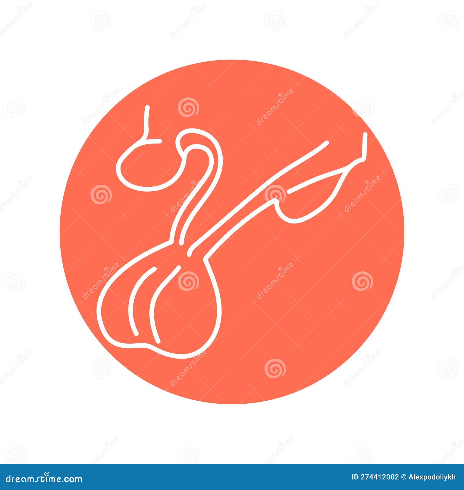 Hypothalamus Color Line Icon Endocrine System Vector Illustration 274412002