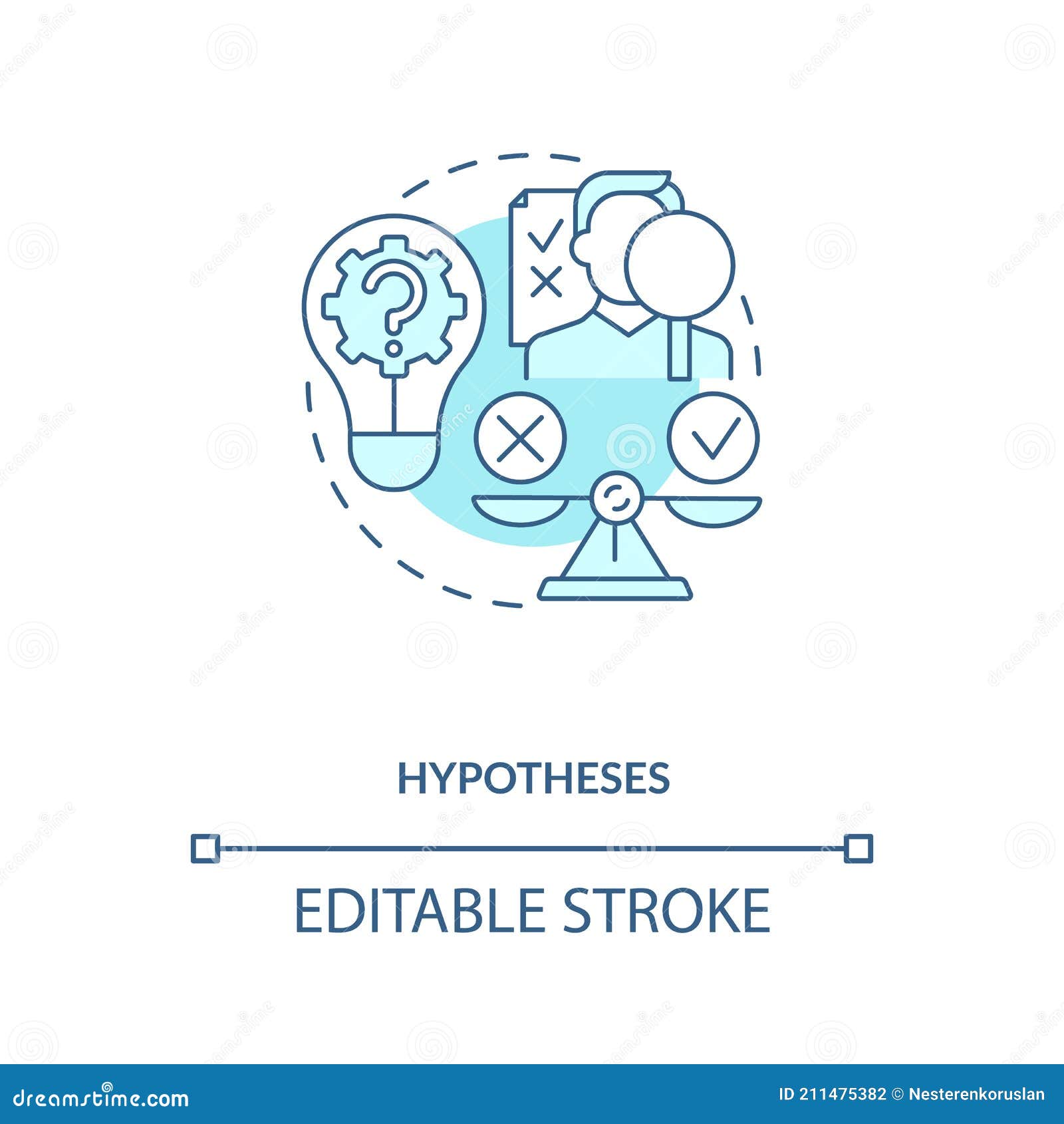 Hypotheses concept icon stock vector. Illustration of concept - 211475382