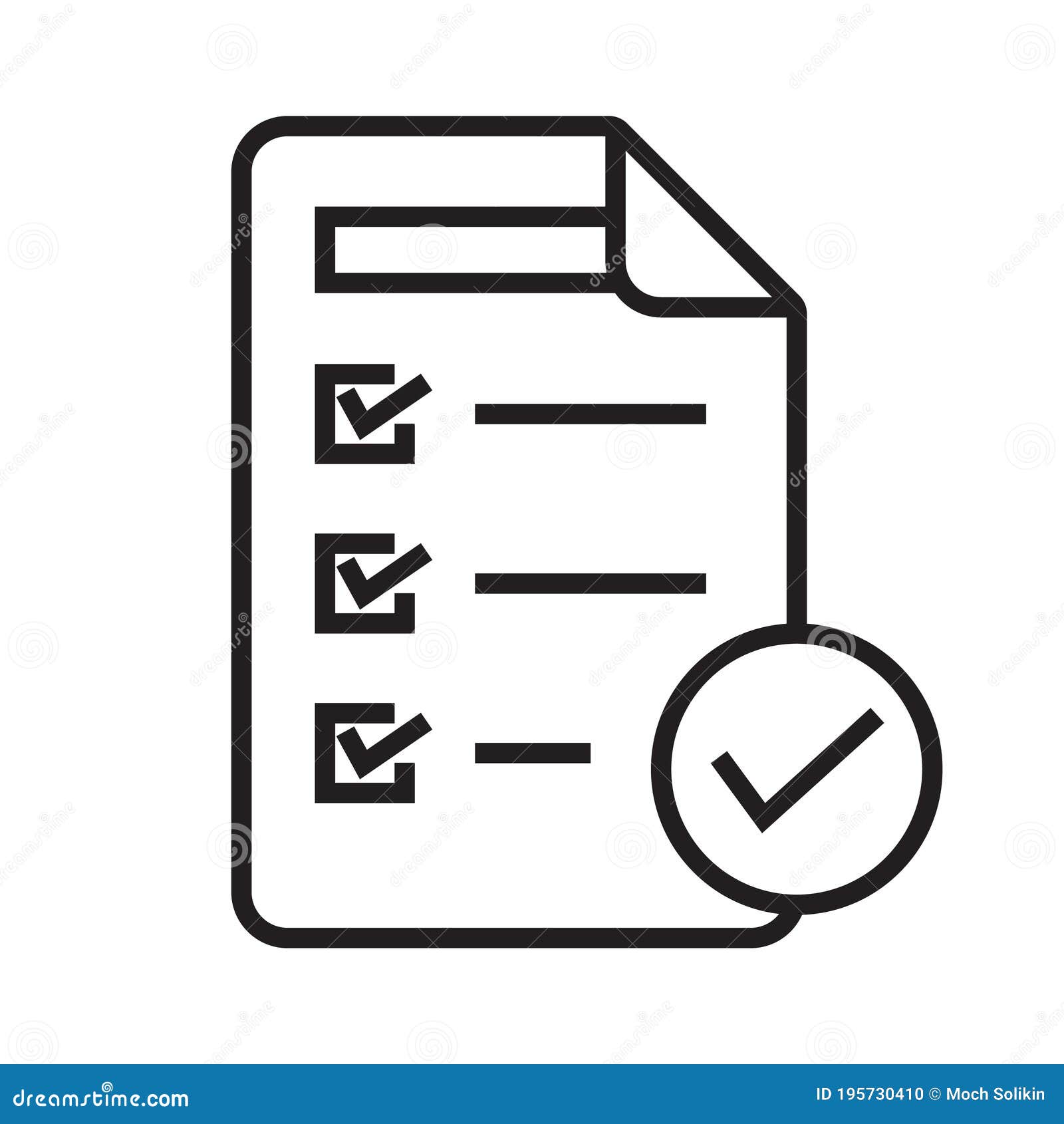 Hypothesis Or Basic Assumption With Check Mark Line Art Icon For Apps ...