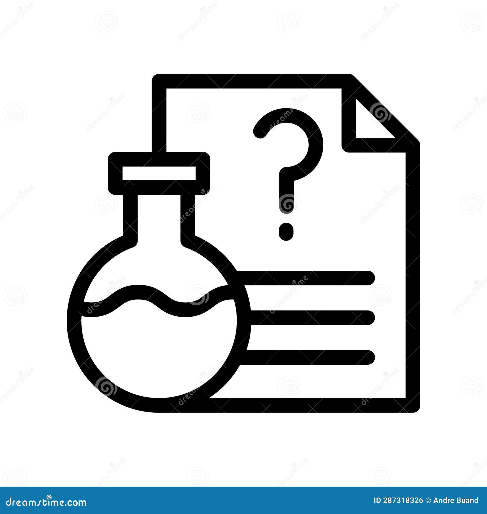 Hypothesis Line Icon Illustration Vector Graphic Stock Vector ...