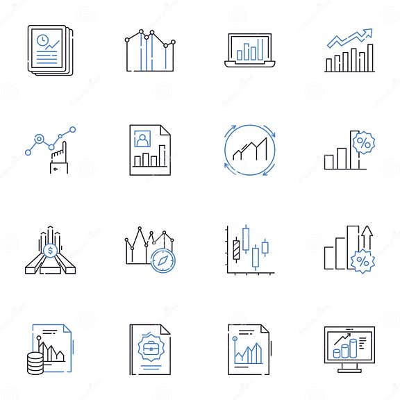 Hypothesis Testing Line Icons Collection Significance Null Alternative Confidence Parameter