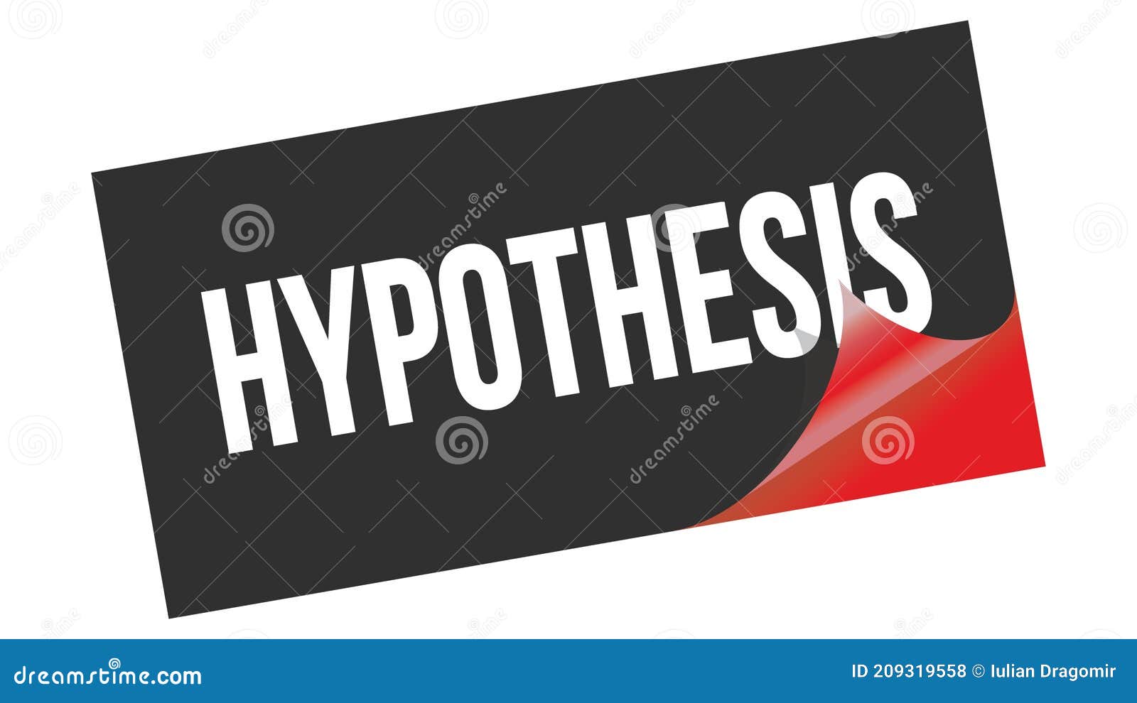 HYPOTHESIS Text on Black Red Sticker Stamp Stock Illustration ...