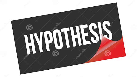HYPOTHESIS Text on Black Red Sticker Stamp Stock Illustration ...