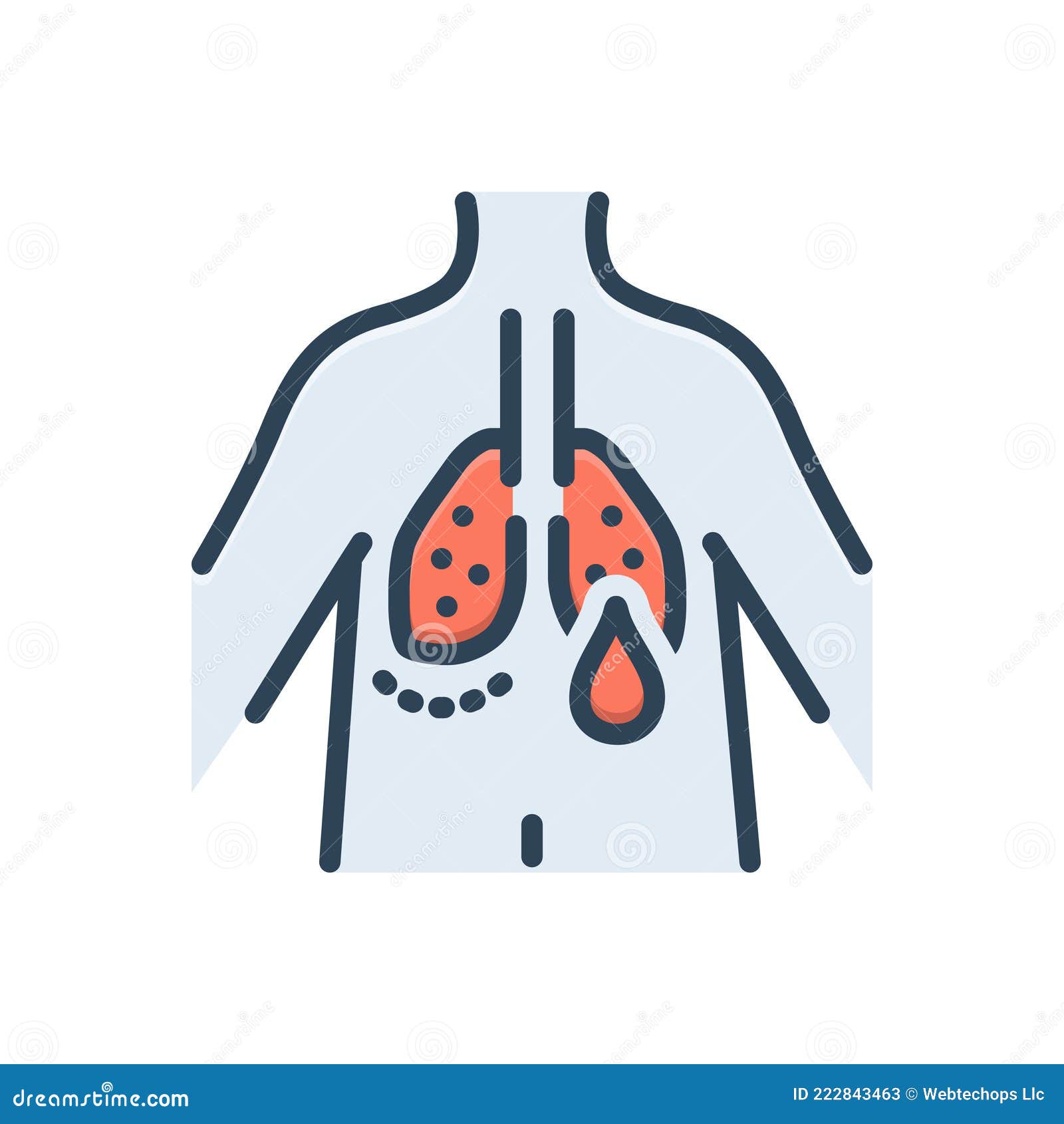 Color Illustration Icon for Hypoxemia, Respiratory and Arterial Stock ...