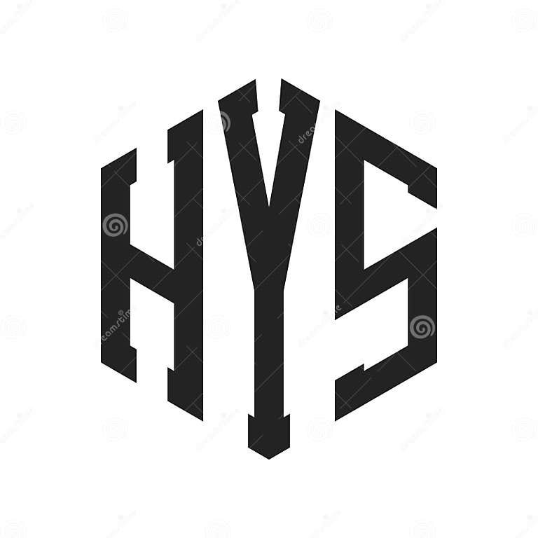 HYS Logo Design. Initial Letter HYS Monogram Logo Using Hexagon Shape ...