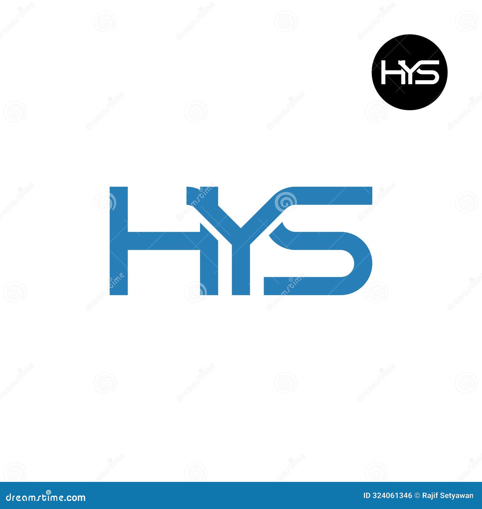 HYS Logo Letter Monogram Design Stock Vector - Illustration of ...