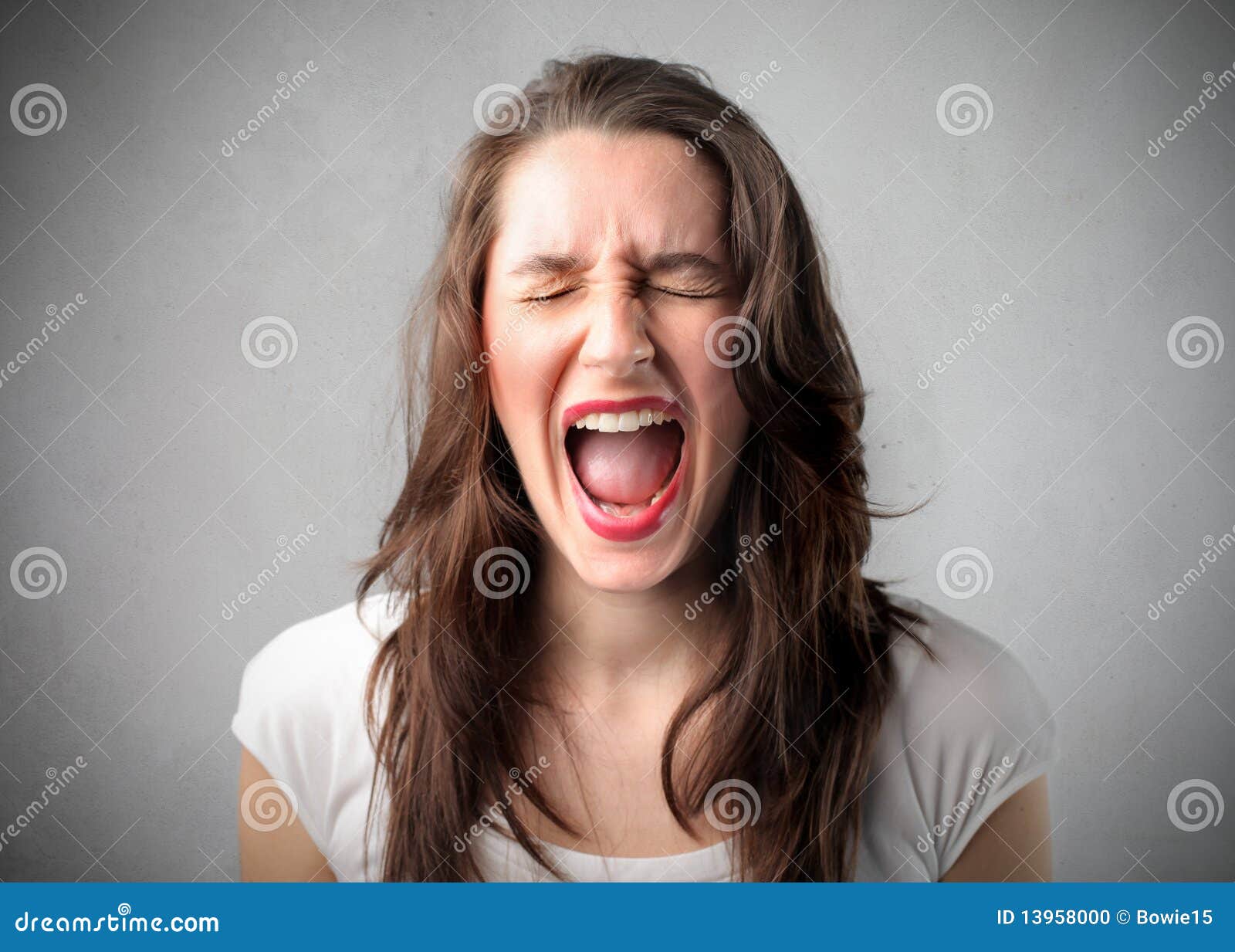 Hysteria stock photo. Image of portrait, anger, girl - 13958000