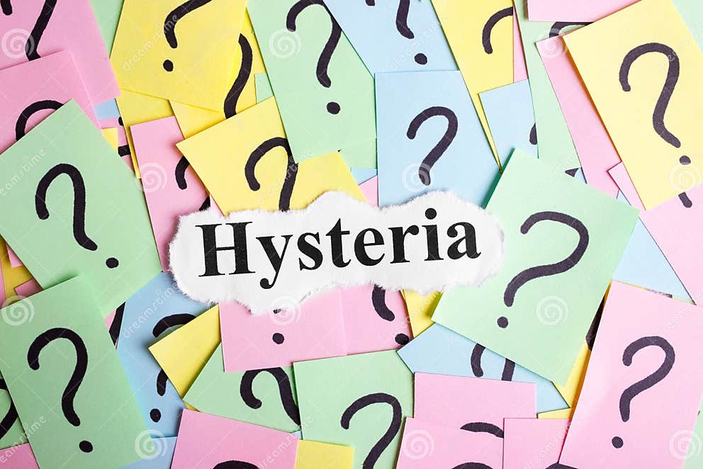 Hysteria Syndrome Text on Colorful Sticky Notes Against the Background ... Hysteria Syndrome Text on Colorful Sticky Notes Against the Background ...