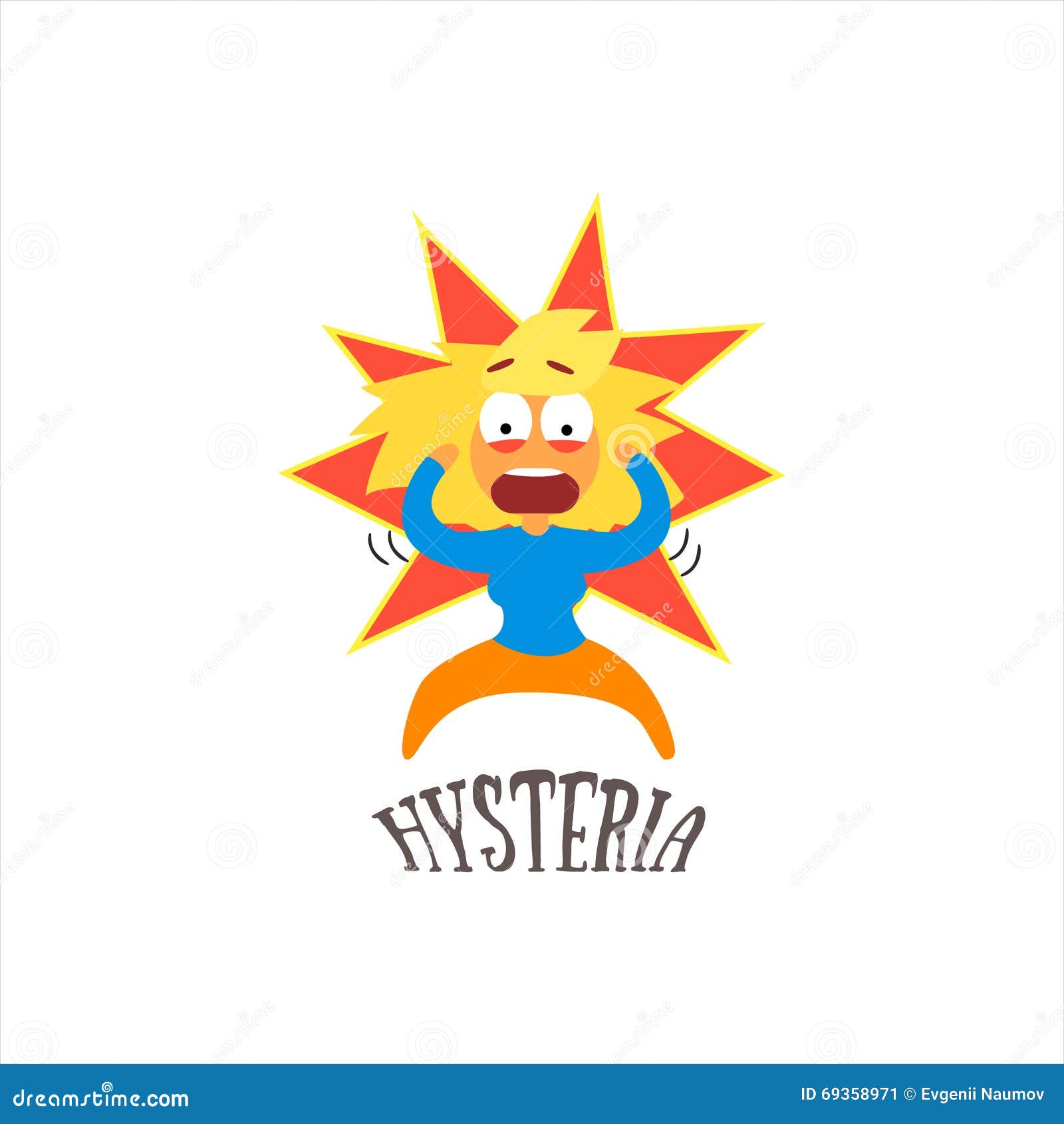 Hysterie-Vektor-Illustration Vektor Abbildung - Illustration von ...
