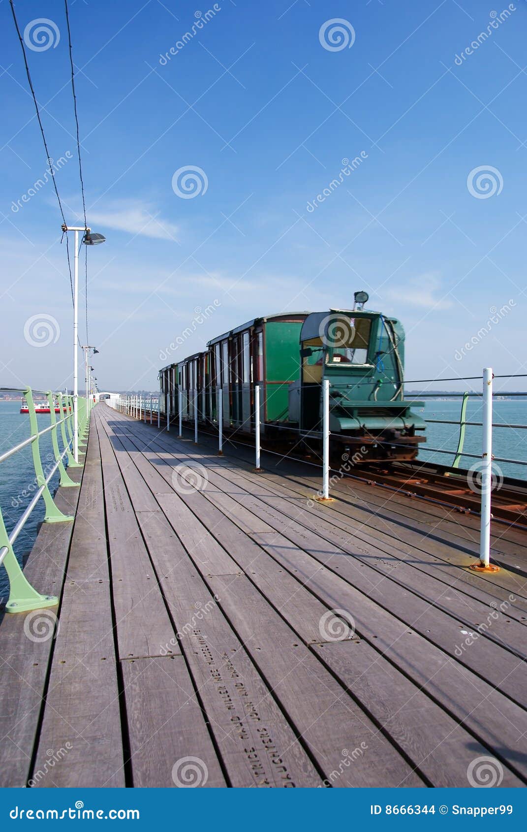 Hythe Pier 2 stock photo. Image of railing, hythe, boat - 8666344