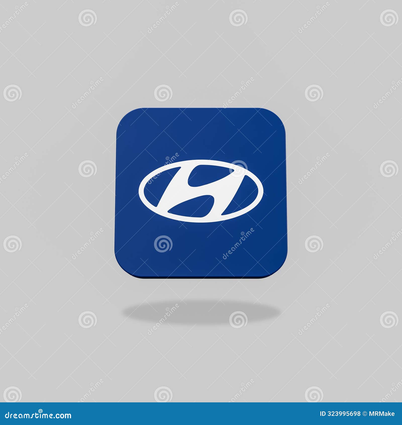Hyundai App Icon on Flat Gray Background Editorial Stock Photo ...