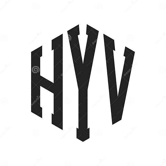 HYV Logo Design. Initial Letter HYV Monogram Logo Using Hexagon Shape ...