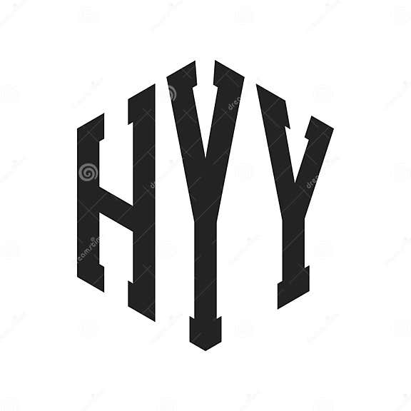 HYY Logo Design. Initial Letter HYY Monogram Logo Using Hexagon Shape ...