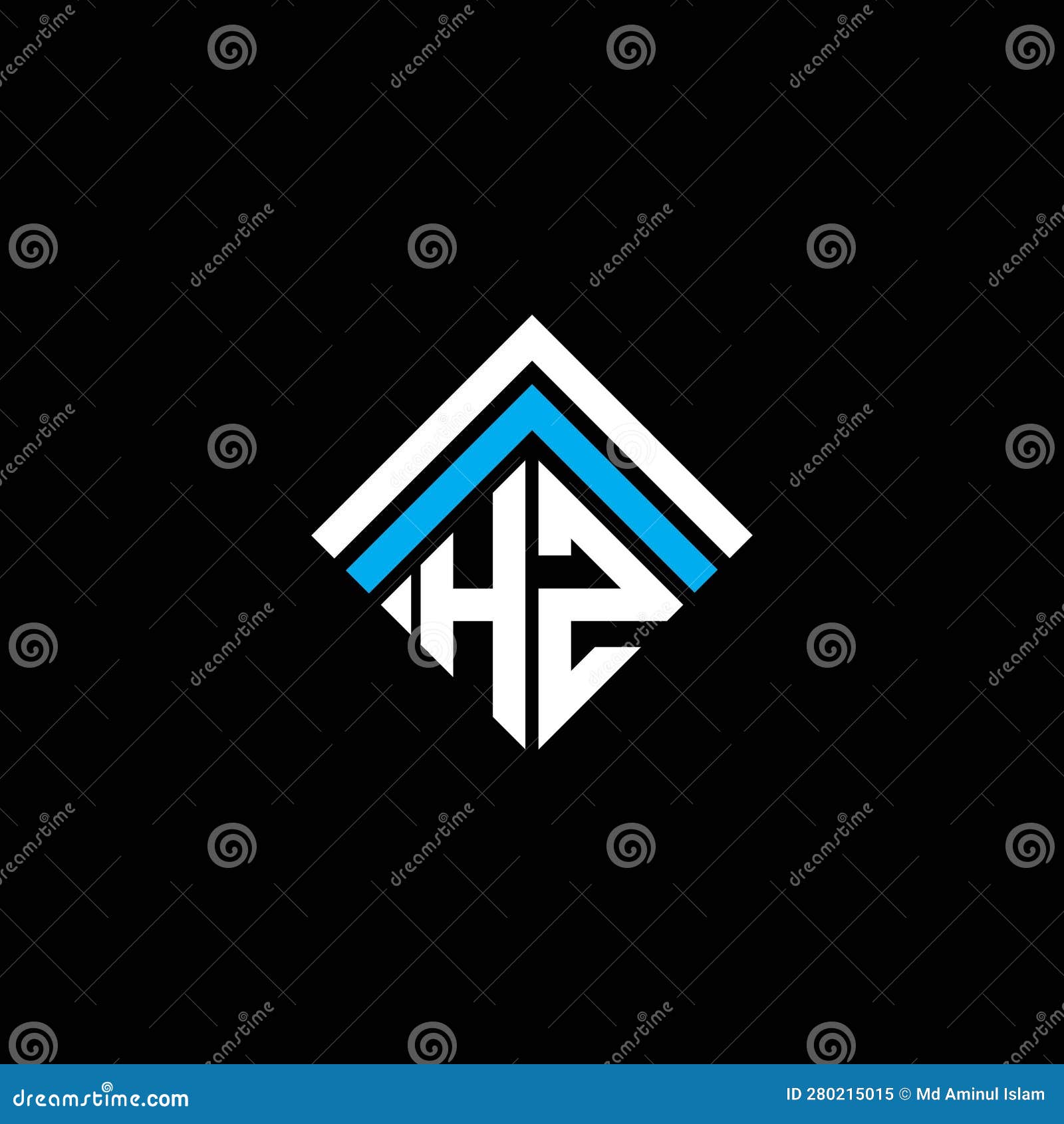 HZ Letter Logo Creative Design with Vector Graphic, HZ Stock Vector ...