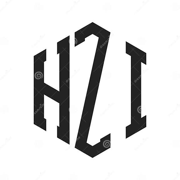 HZI Logo Design. Initial Letter HZI Monogram Logo Using Hexagon Shape ...