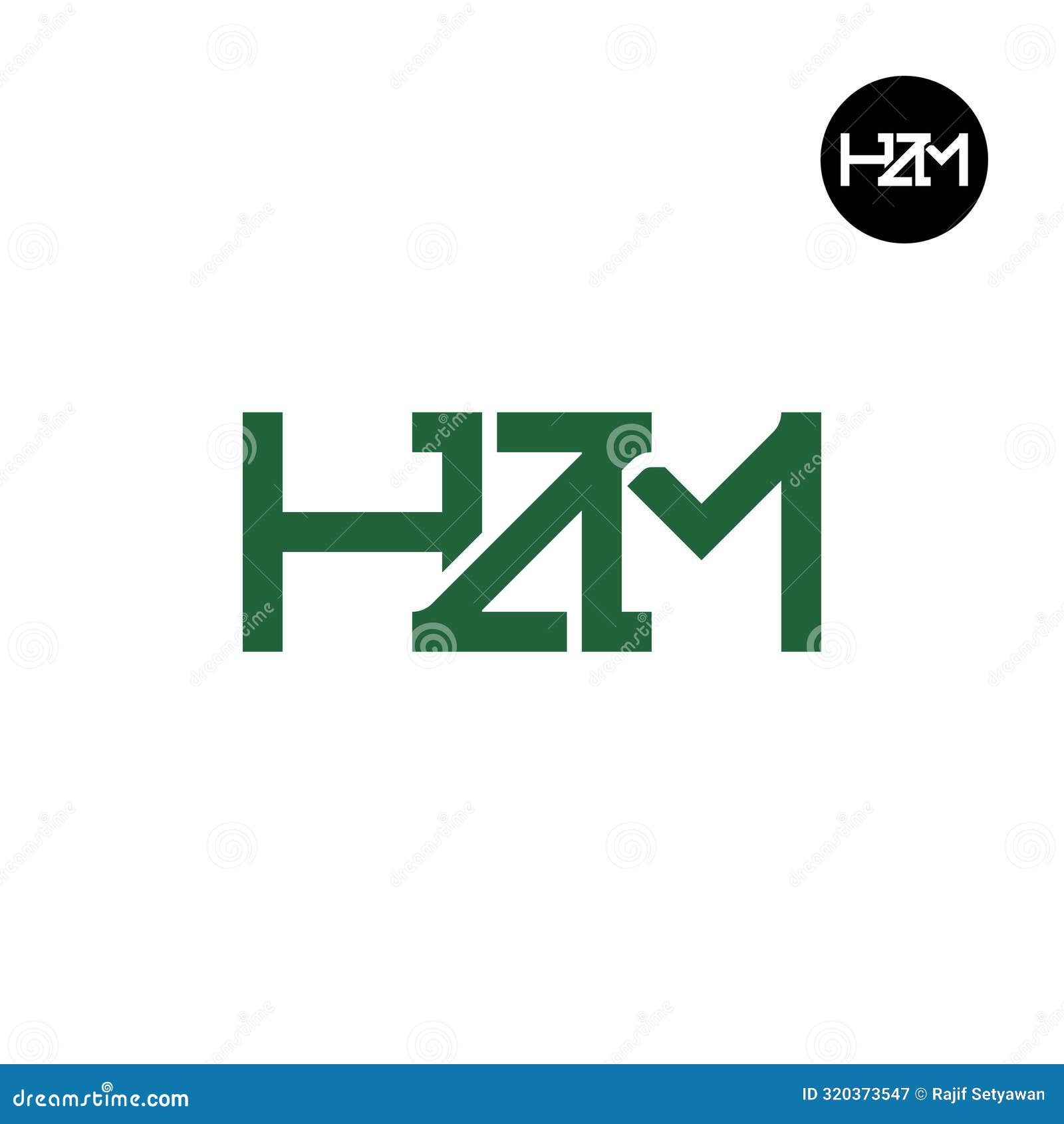 HZM Logo Letter Monogram Design Stock Vector - Illustration of initials ...