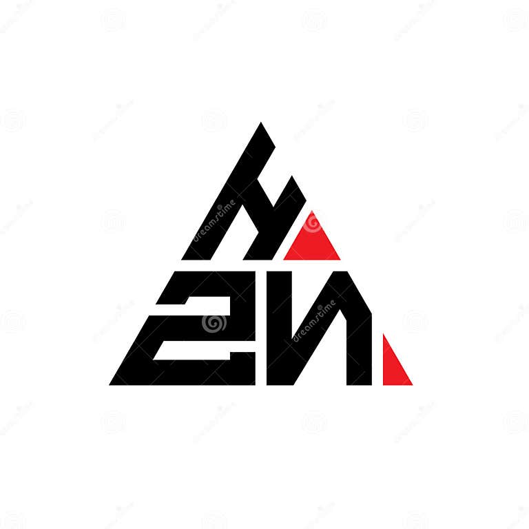 HZN Triangle Letter Logo Design with Triangle Shape. HZN Triangle Logo ...