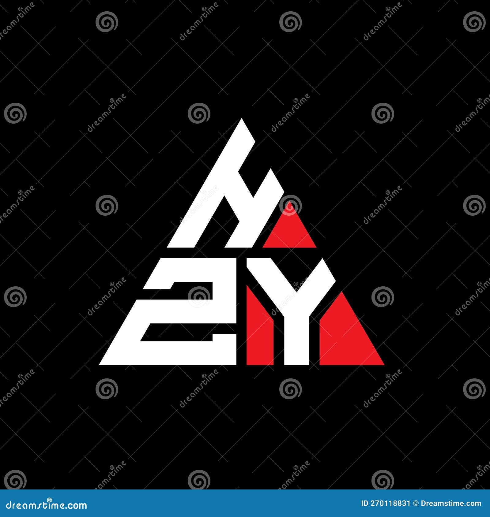 HZY Triangle Letter Logo Design with Triangle Shape. HZY Triangle Logo ...