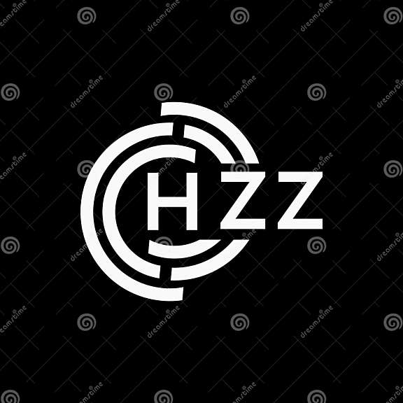 HZZ Letter Logo Design on Black Background. HZZ Creative Initials ...