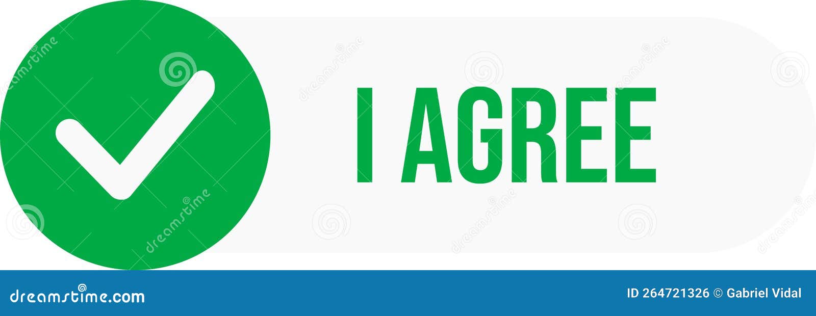 I Agree Button. Button for Confirmation. Stock Vector - Illustration of ...