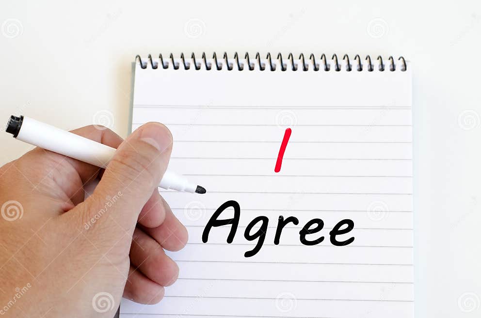 I Agree Concept on Notebook Stock Image - Image of plan, approve: 90114723