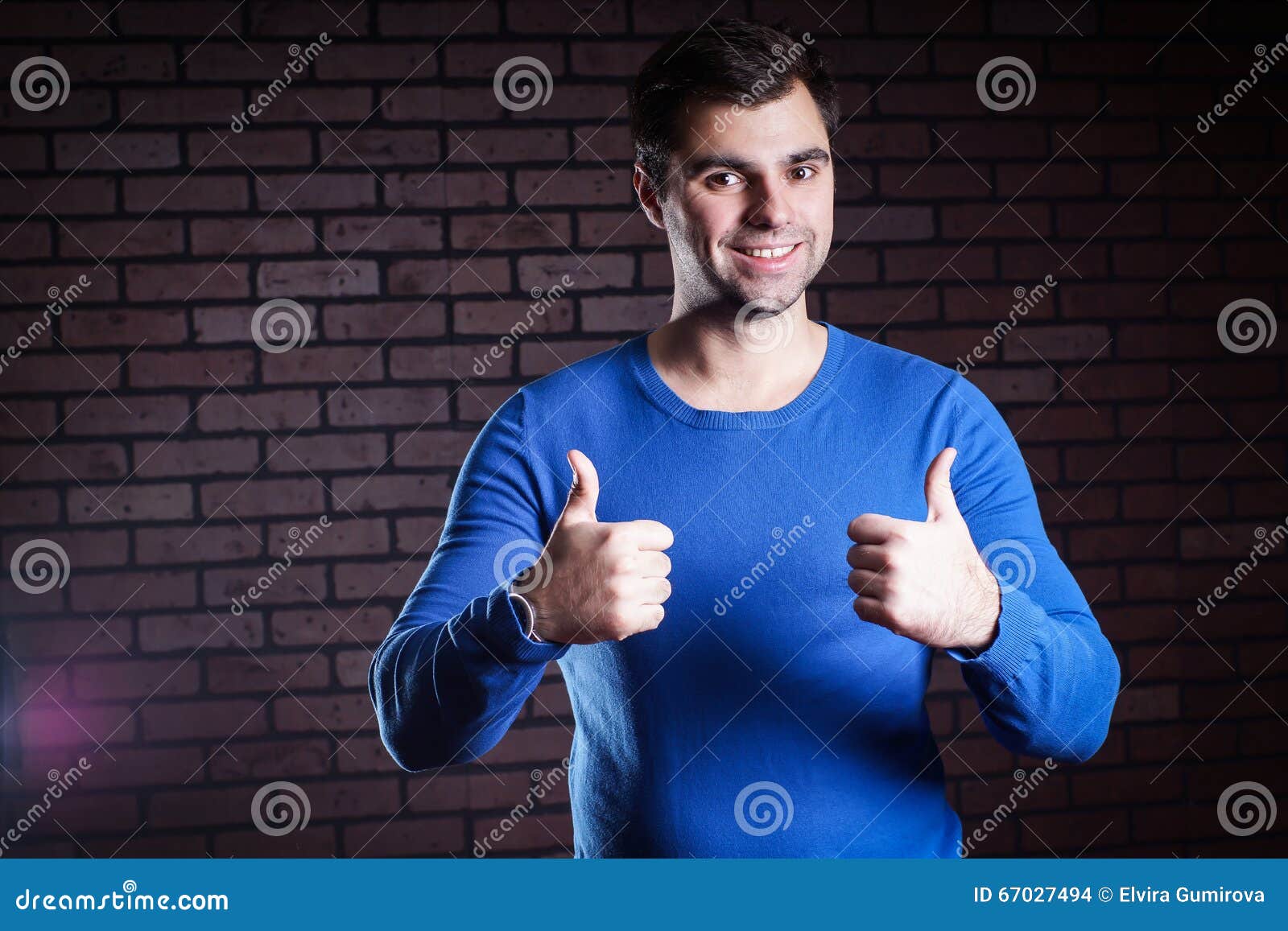 I approve stock photo. Image of smiling, muscular, thumb - 67027494